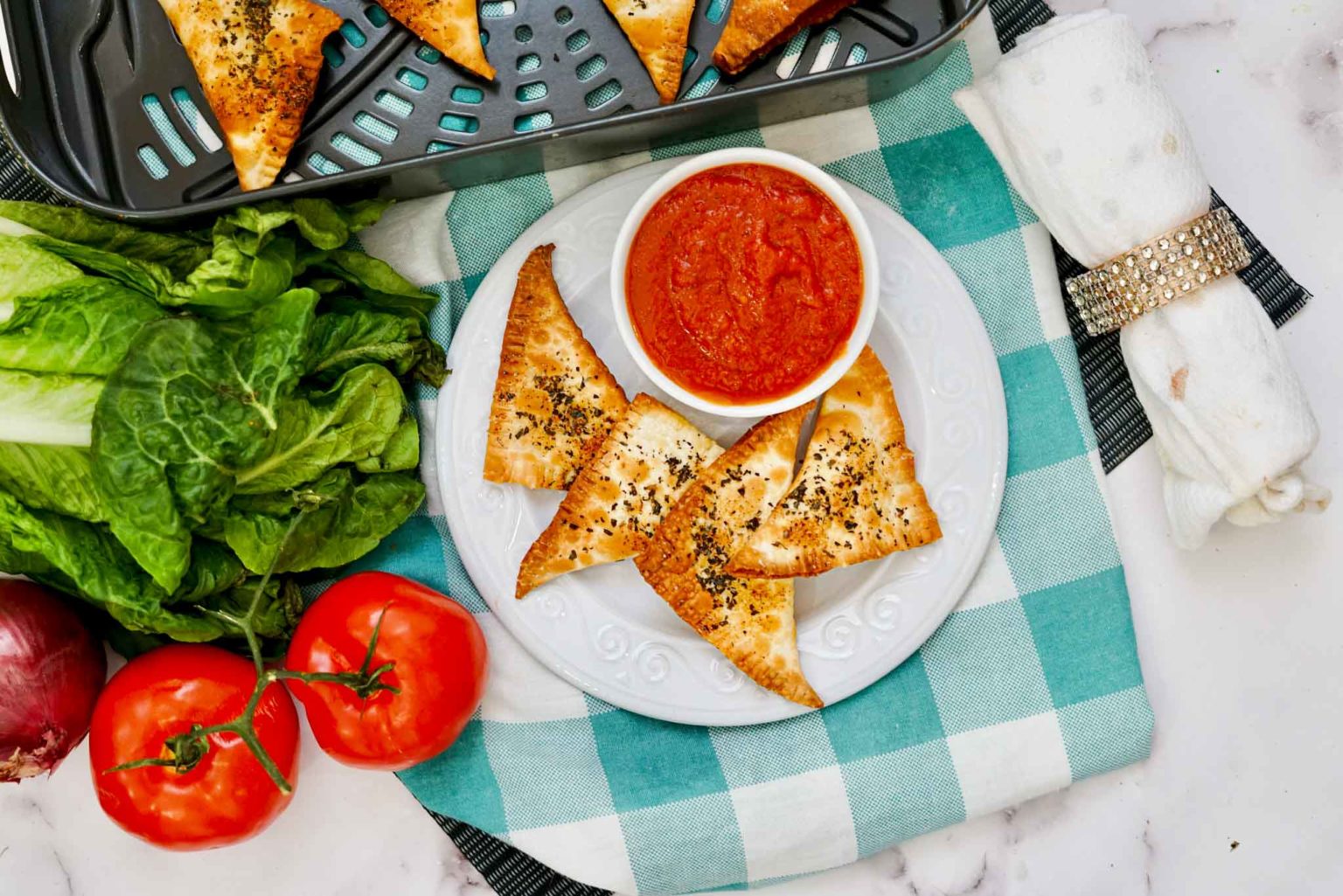 Easy Air Fryer Pizza Wontons - Air Fryer Family Meals